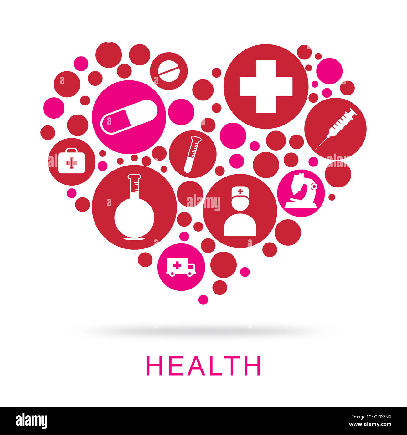 Health Icons Representing Healthy Healthcare And Wellness Stock Photo ...
