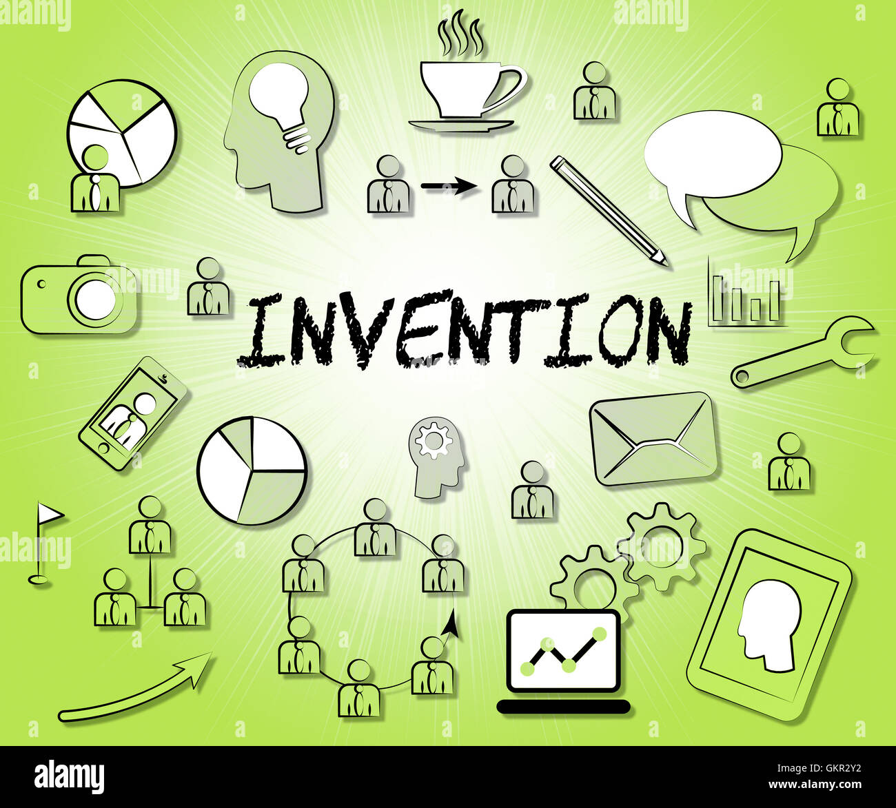 Invention Icons Meaning Innovating Invents And Innovating Stock Photo ...