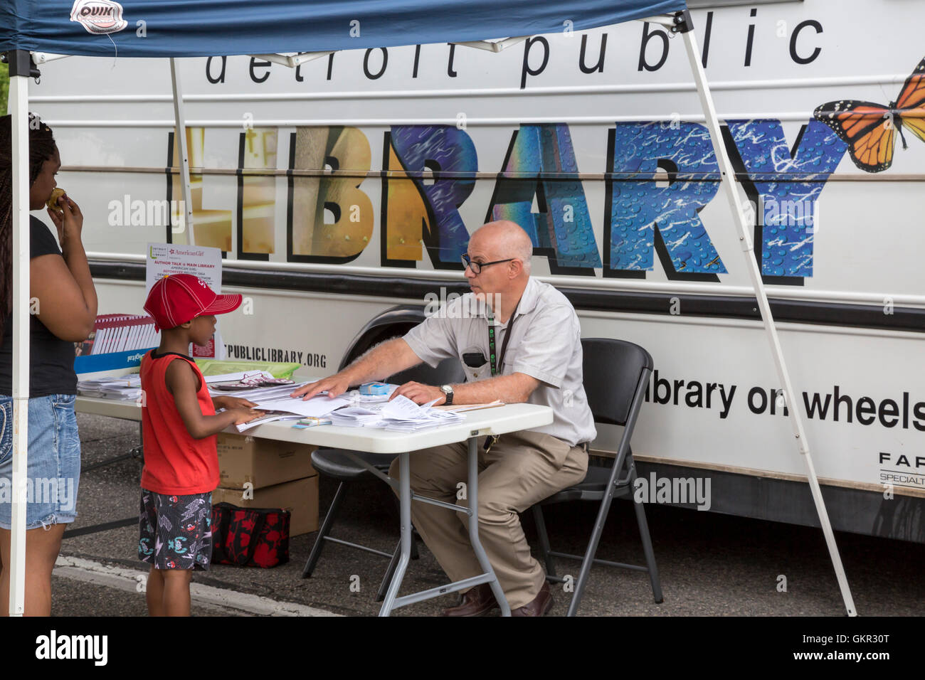 Detroit, Michigan - The Detroit Public Library's "Library on Wheels" at ...