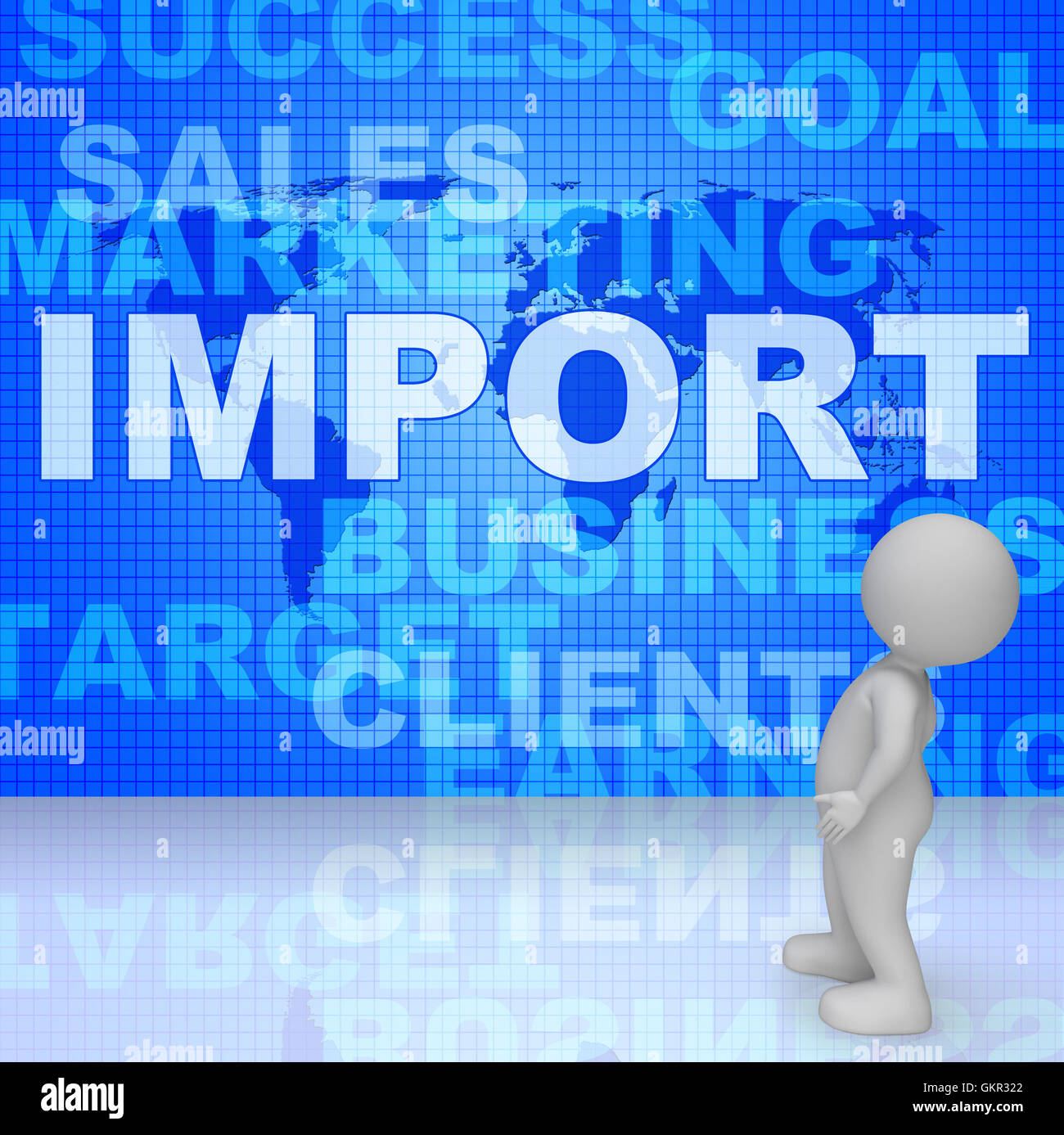Import Word Representings Imported Cargo 3d Rendering Stock Photo - Alamy
