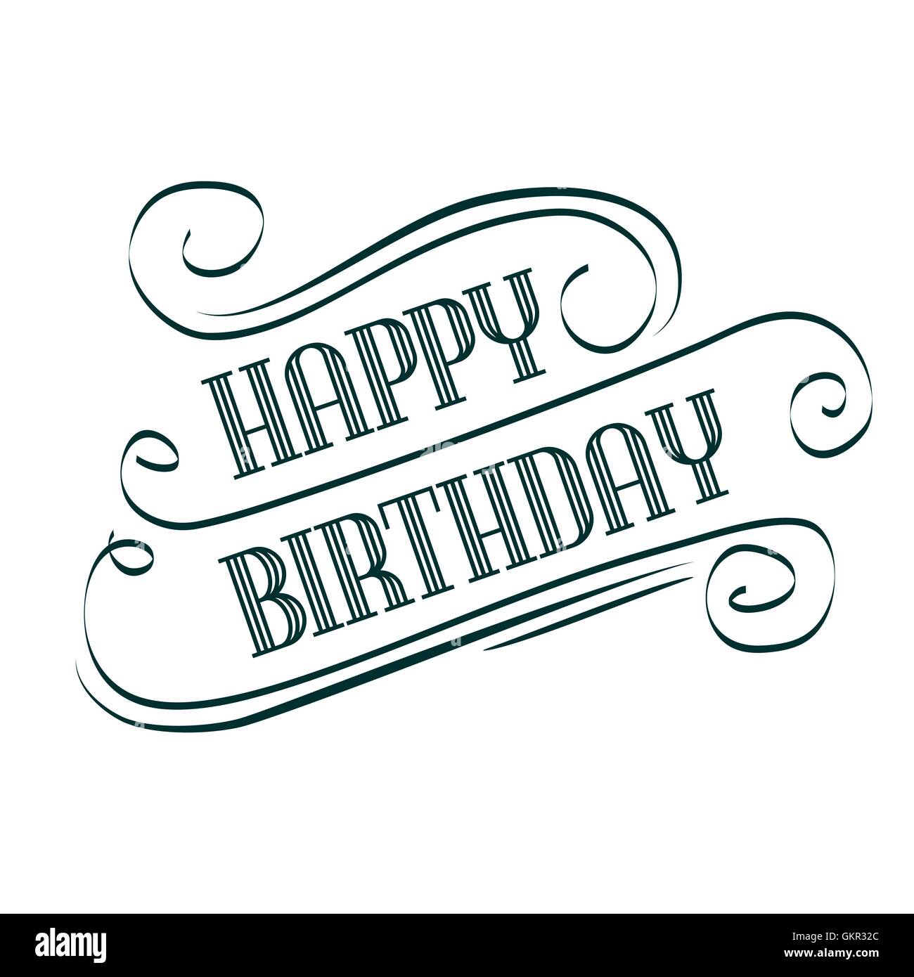 Birthday type design Cut Out Stock Images & Pictures - Alamy