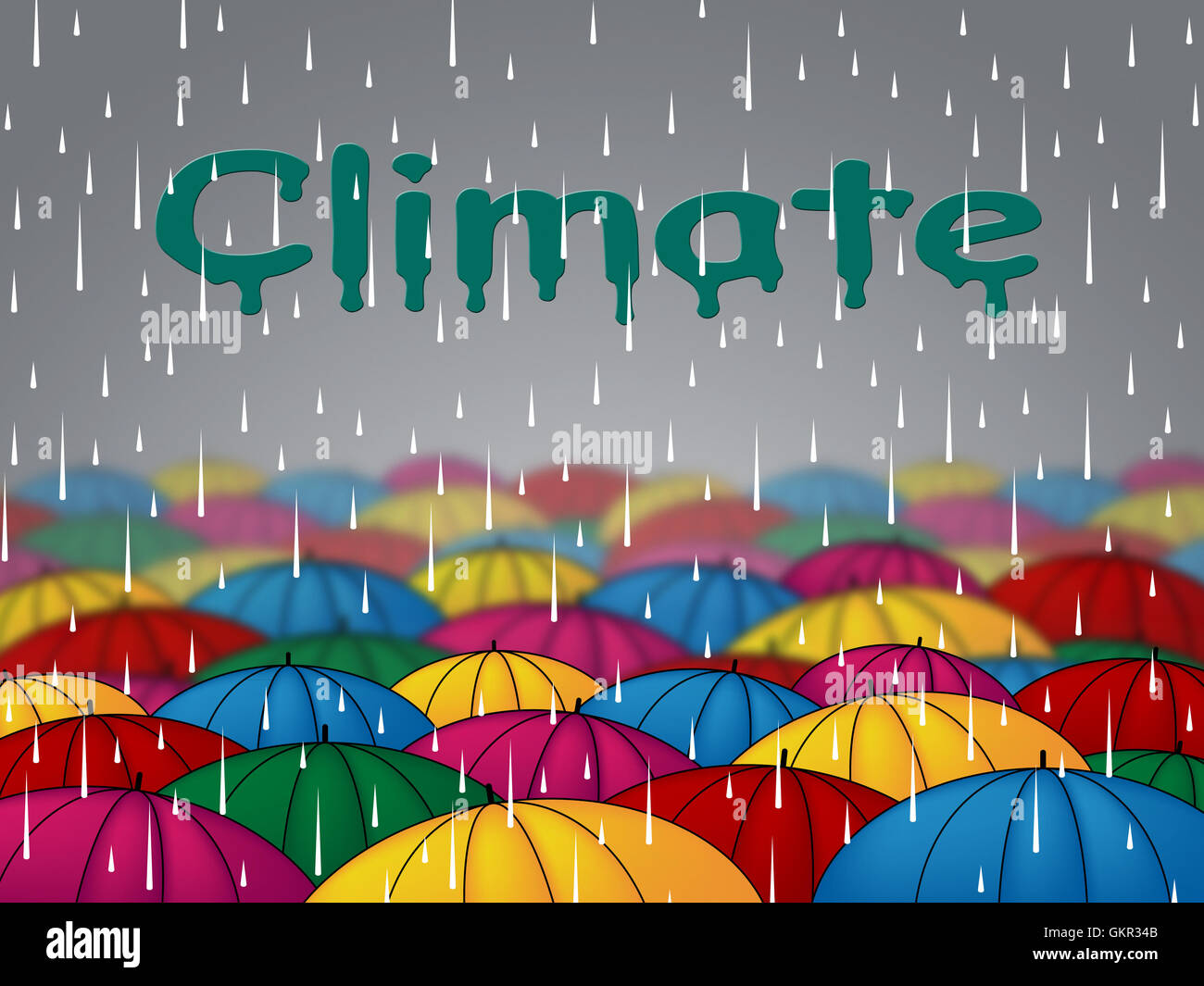 Climate Rain Showing Weather Conditions And Downpour Stock Photo - Alamy
