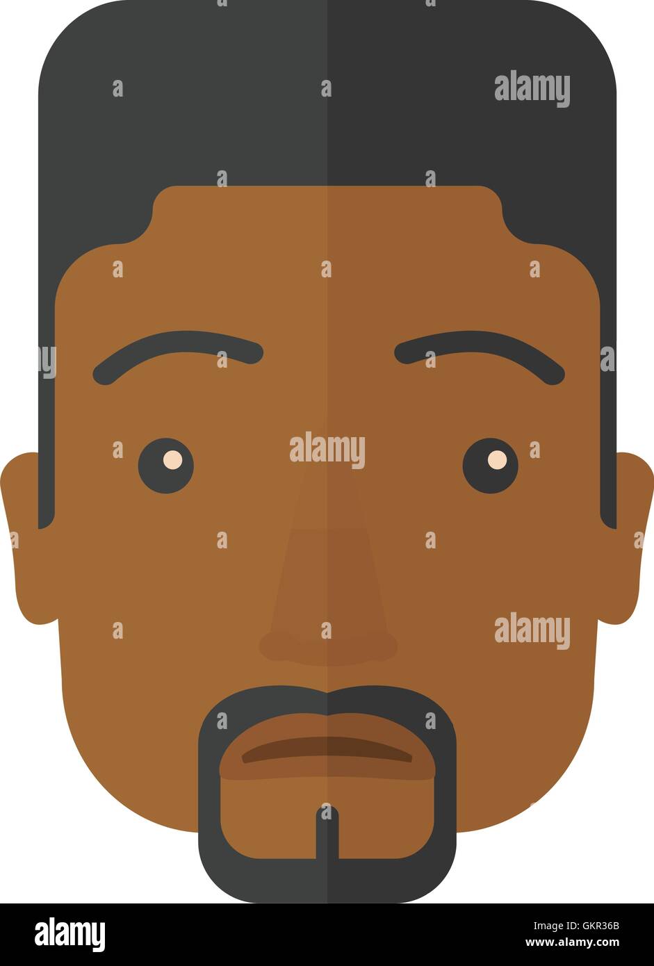 Portrait young black african american Stock Vector Images - Alamy