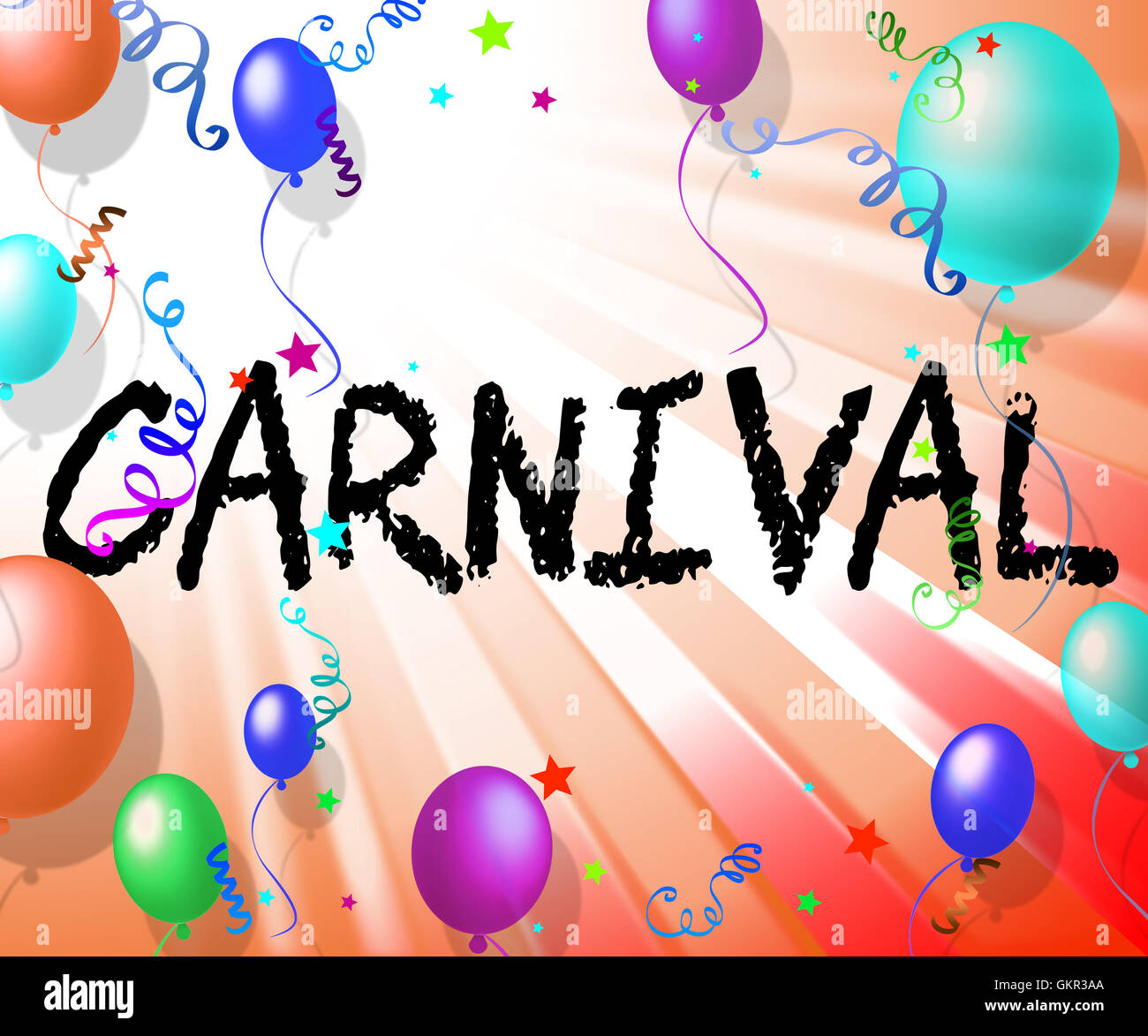Carnival Balloons Meaning Celebration Party And Festival Stock Photo ...