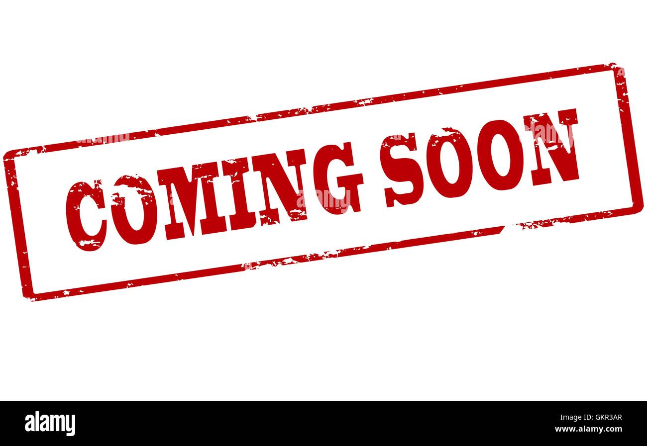 Coming soon red rubber hi-res stock photography and images - Alamy