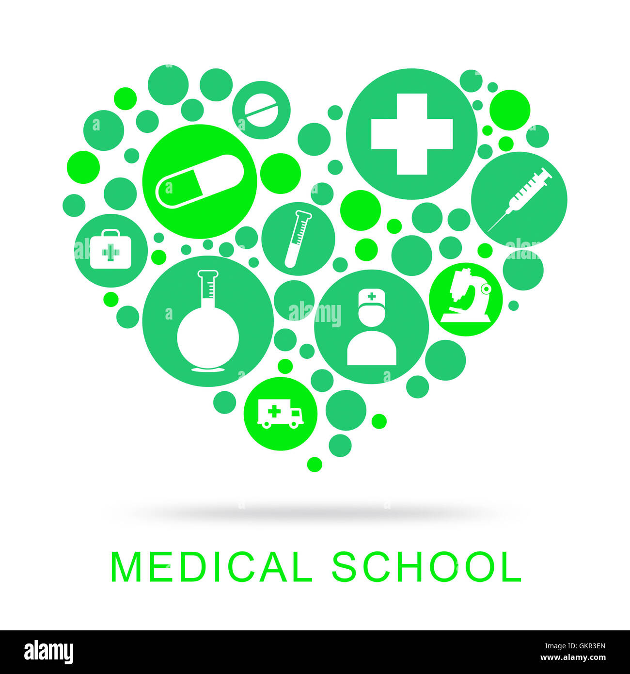 Medical School Represents University Learning And Education Stock Photo ...