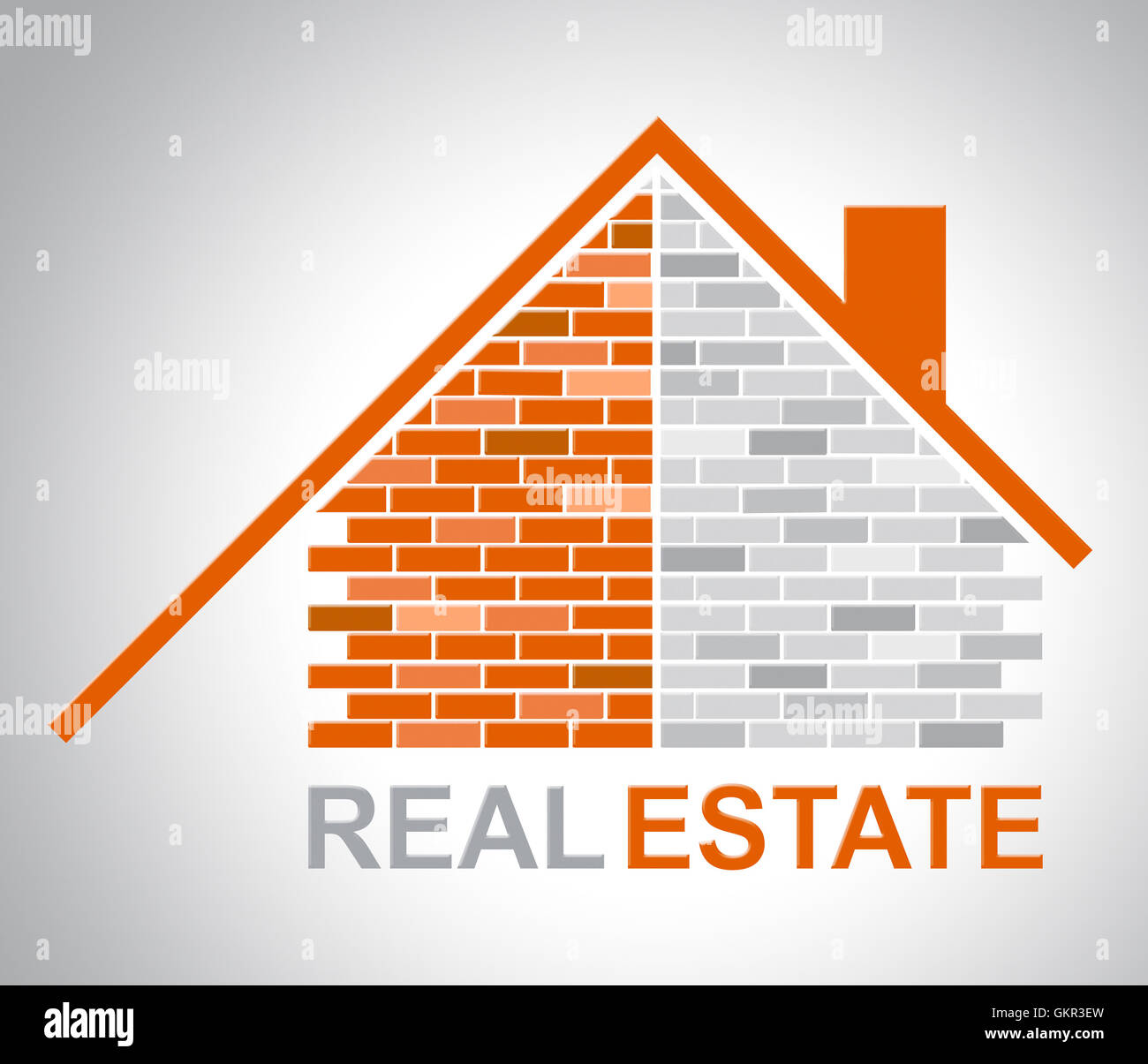 Real Estate House Indicating Property For Sale Stock Photo - Alamy