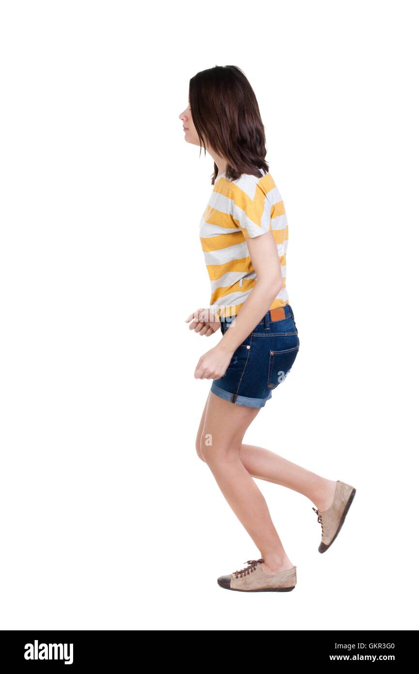 back view of running woman Stock Photo - Alamy