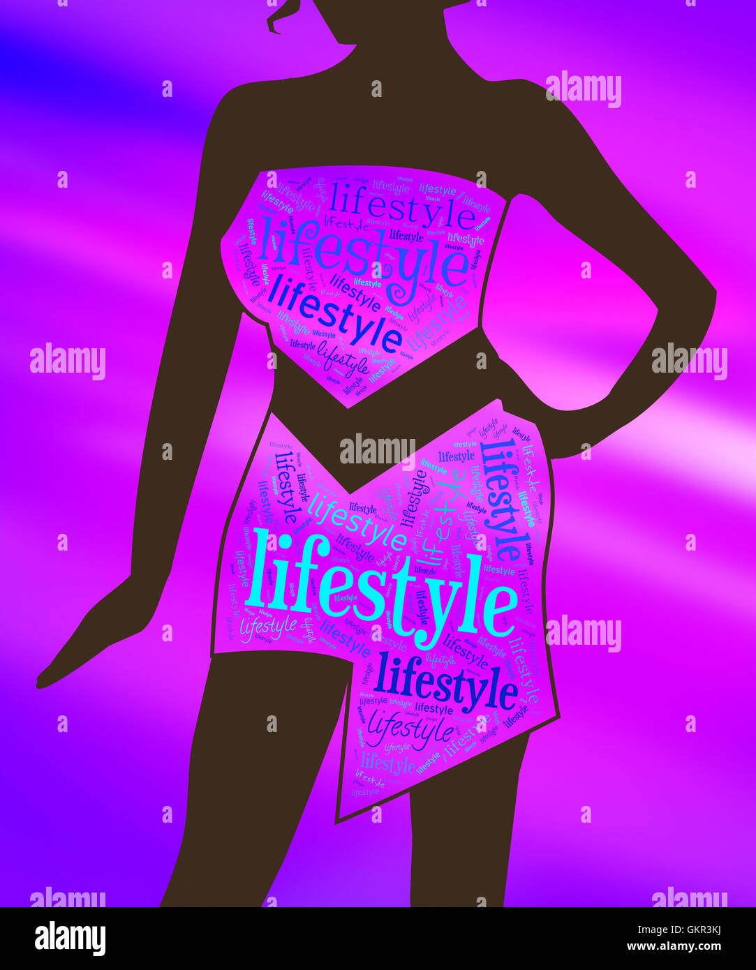 Lifestyle Lady Showing Life Choice And Healthy Living Stock Photo - Alamy