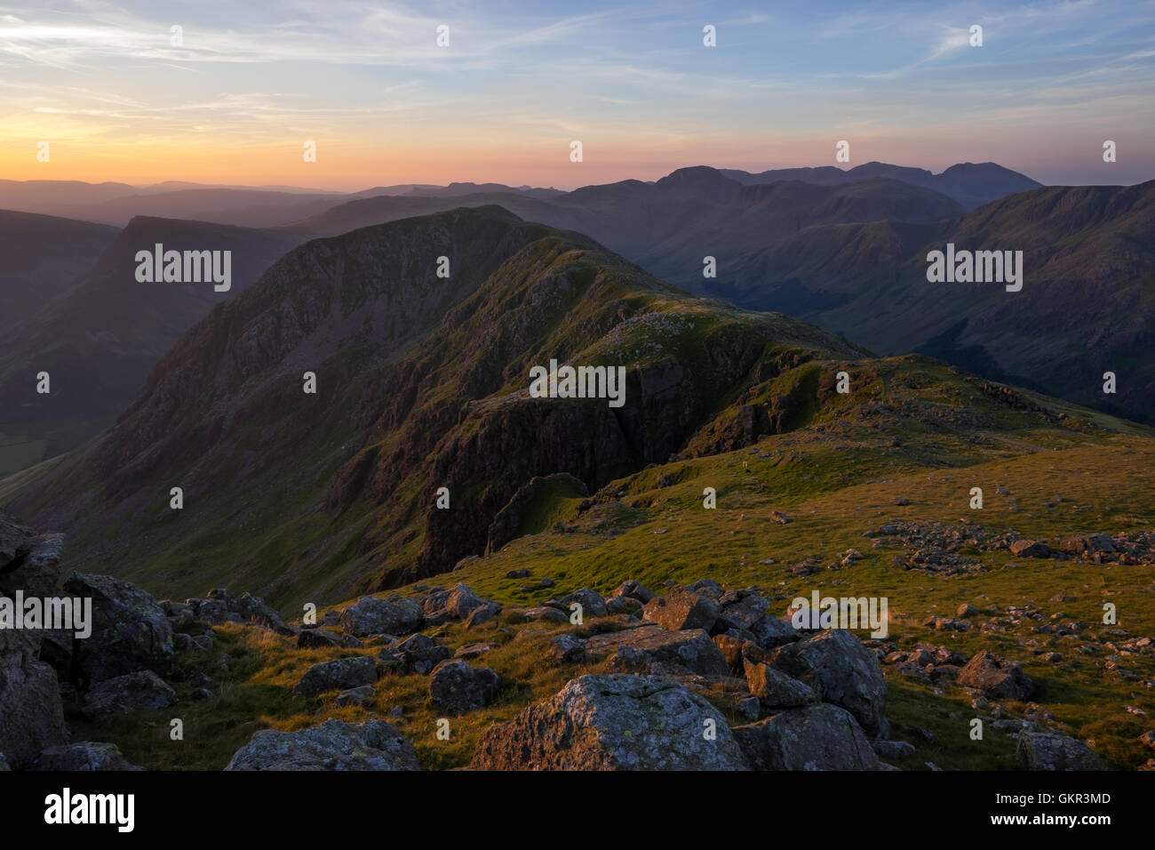 High Crag from High Stile, Lake District Stock Photo - Alamy