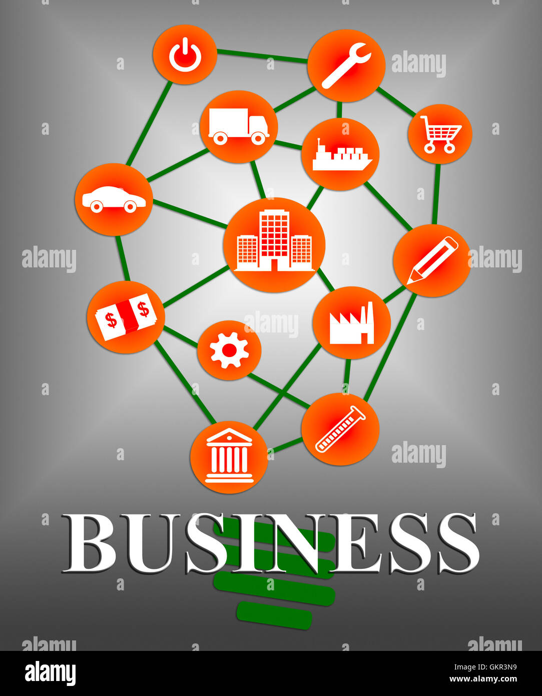 Business Icons Showing Commercial Signs Or Symbols Stock Photo - Alamy