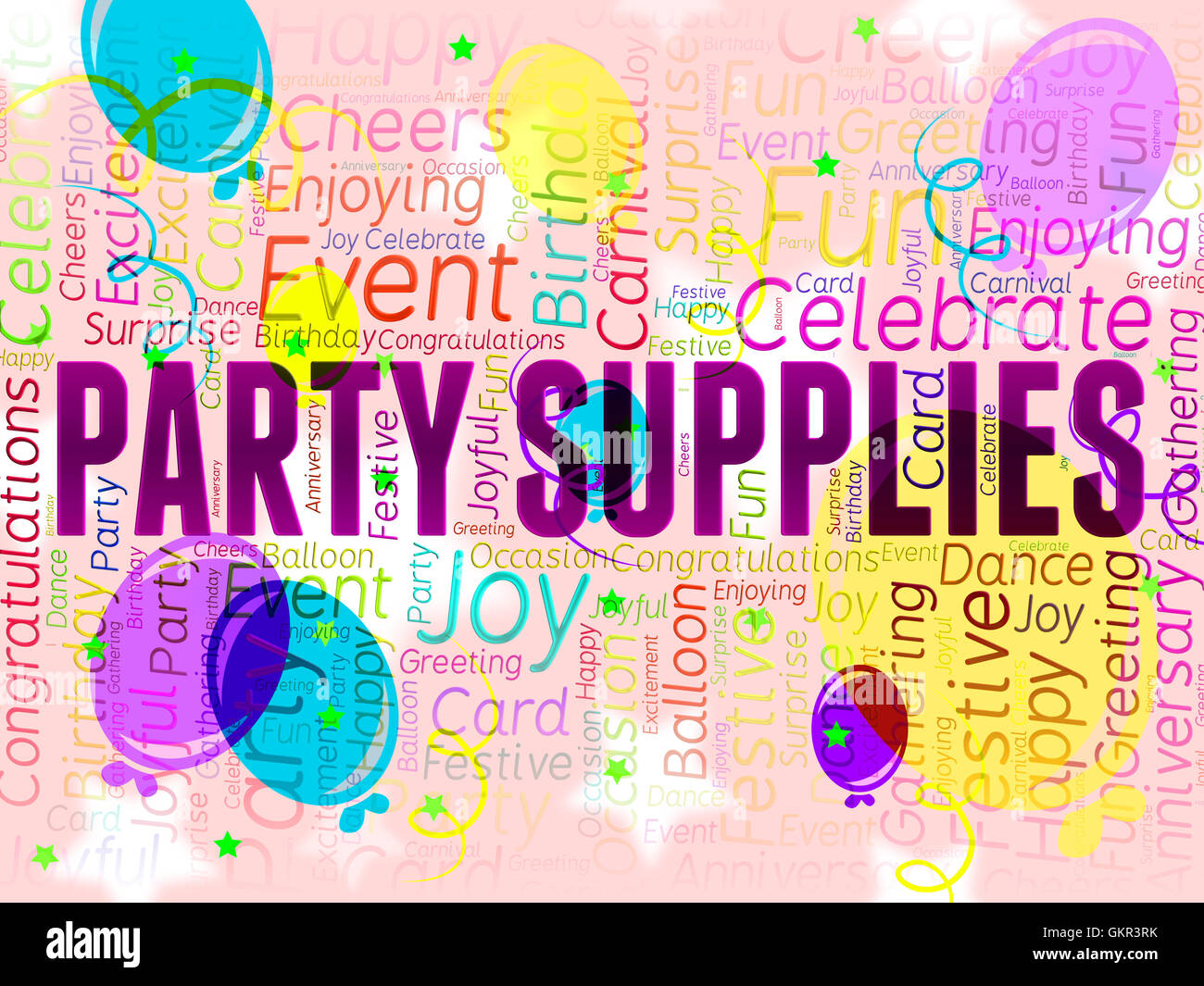 Party Supplies Representing Partying Shopping And Products Stock Photo ...