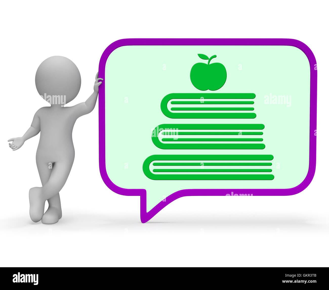 Education Bubble Indicating Studying Learning 3d Rendering Stock Photo ...