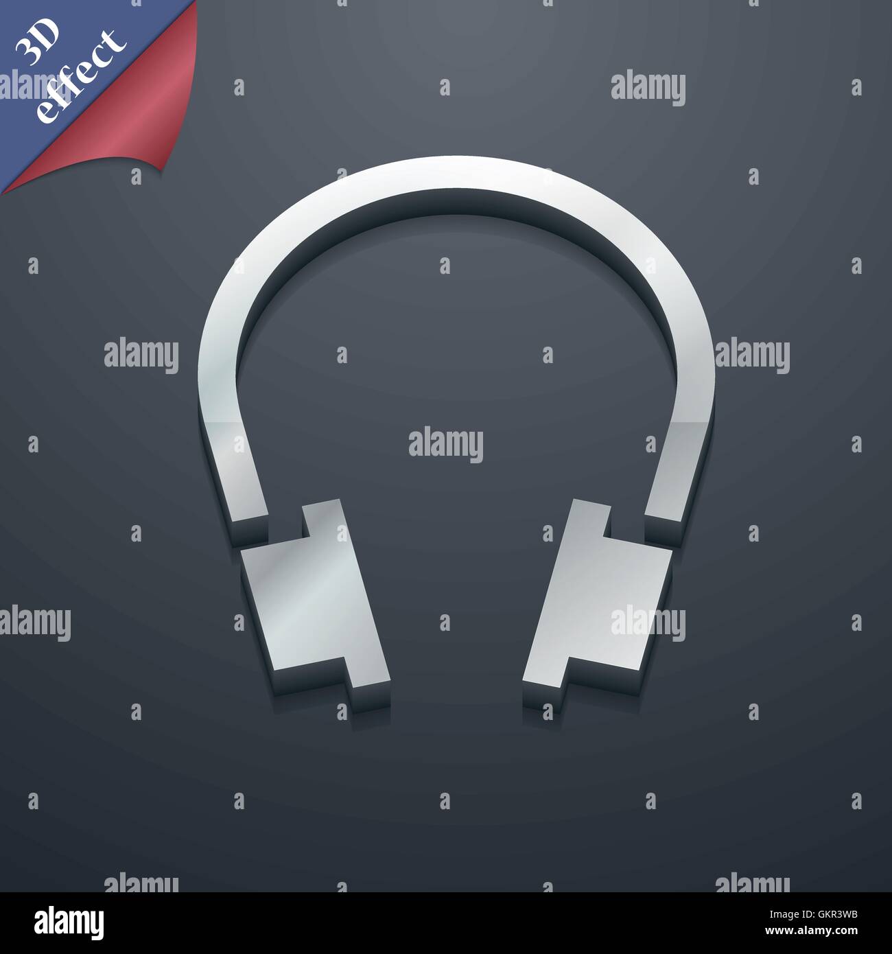headsets icon symbol. 3D style. Trendy, modern design with space for ...