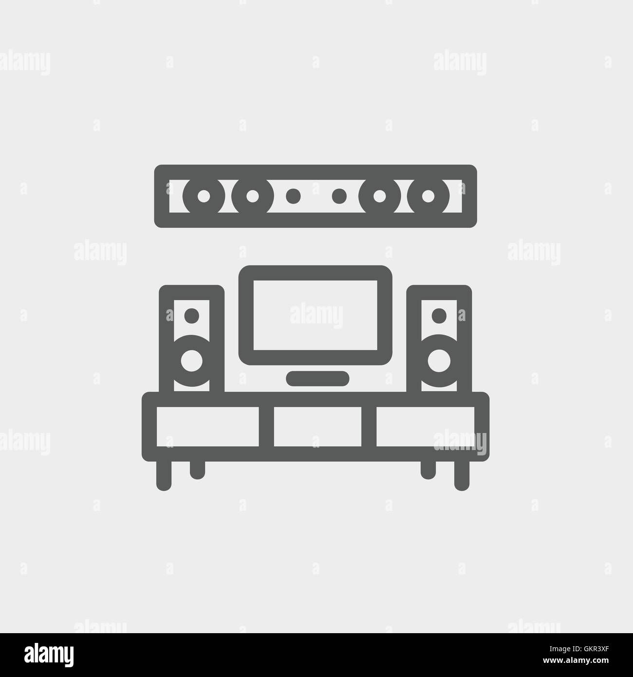 Home theater white flat Stock Vector Images - Alamy