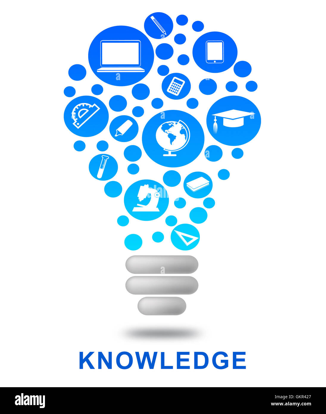 Knowledge Lightbulb Showing Know How And Wisdom Stock Photo - Alamy