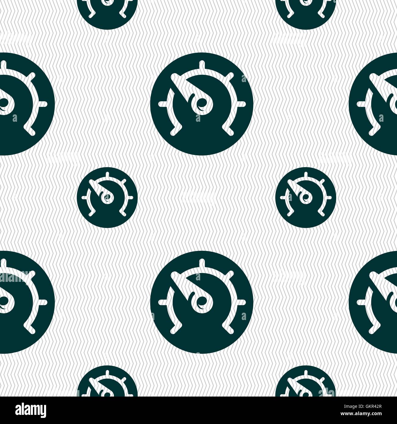 speed, speedometer icon sign. Seamless pattern with geometric texture ...