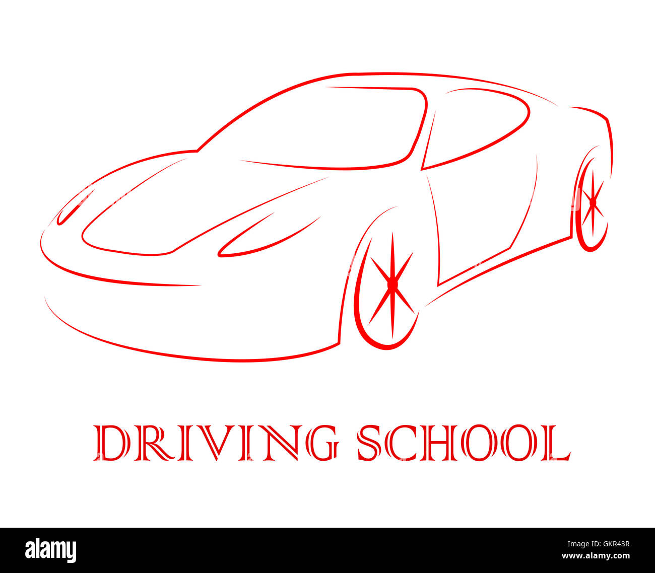 Driving school car Cut Out Stock Images & Pictures - Alamy