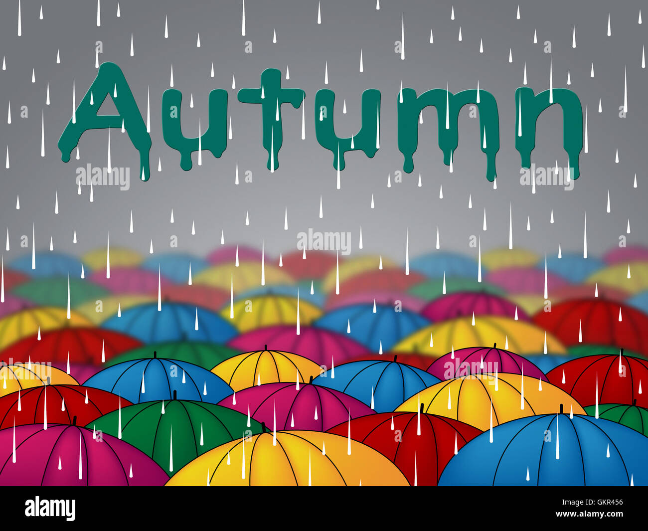 Autumn Rain Representing Fall Downpour And Showers Stock Photo - Alamy
