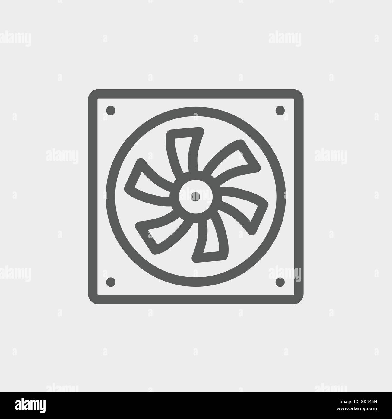 Computer cooler thin line icon Stock Vector Image & Art - Alamy