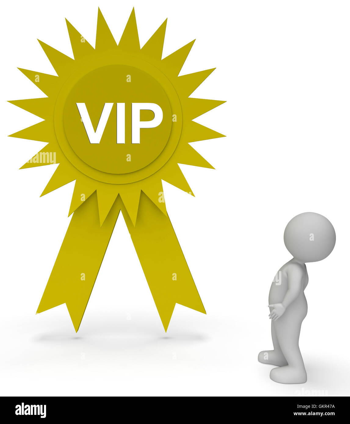Vip Rosette Representing Very Important Person 3d Rendering Stock Photo ...