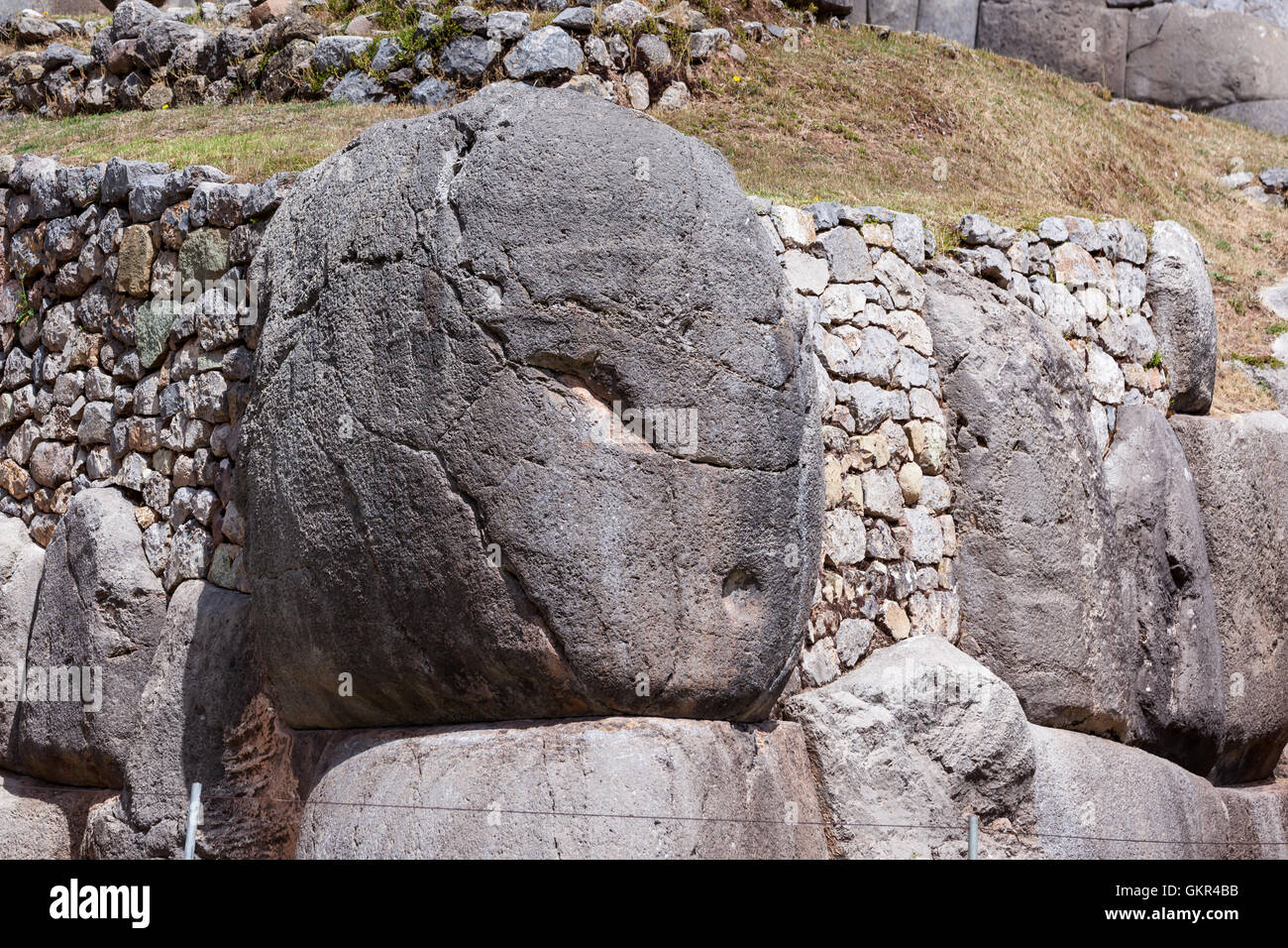 Inca site in Peru Saqsaywaman with classic Inca stone work that amazes ...