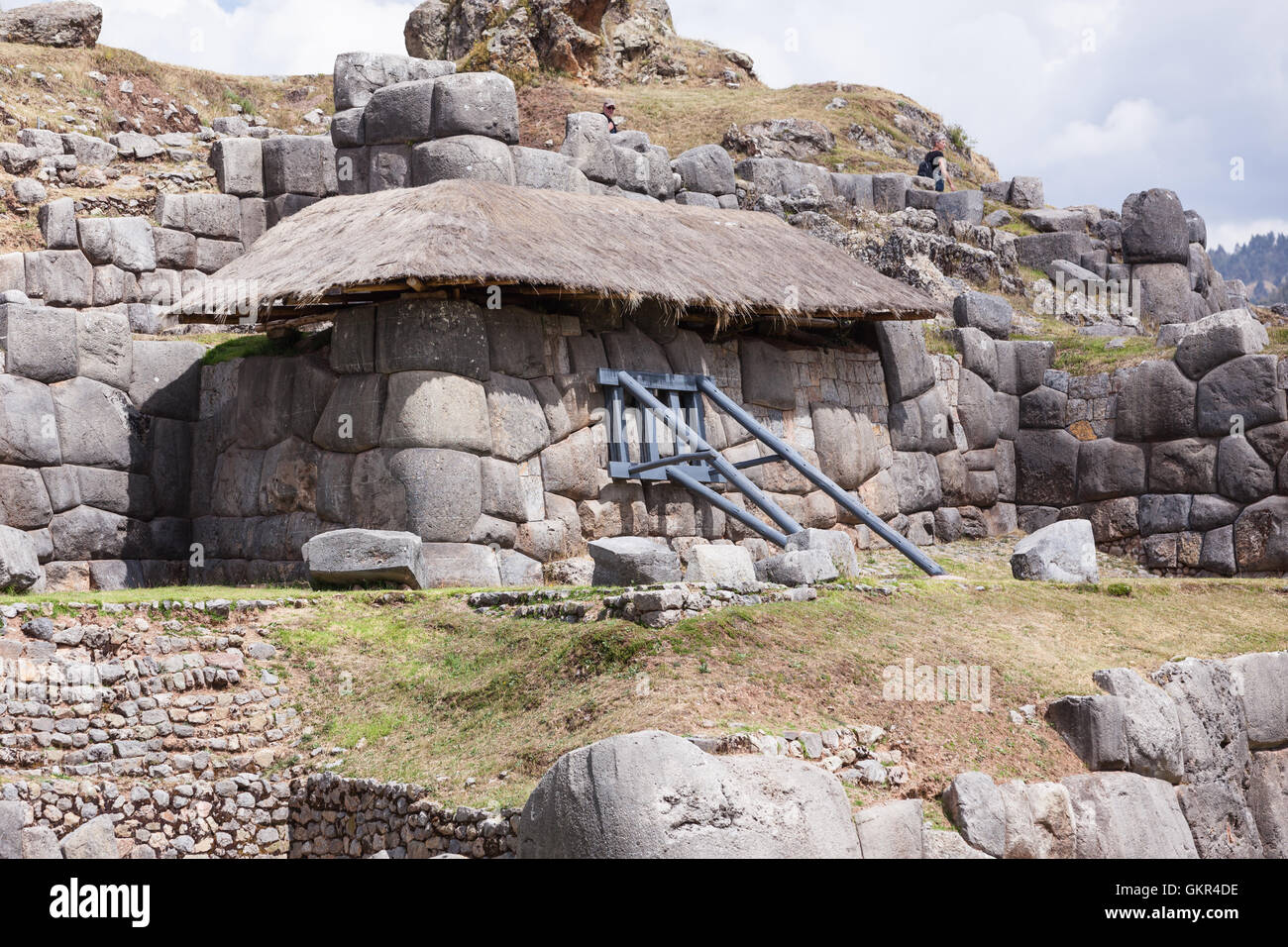 Inca site in Peru Saqsaywaman with classic Inca stone work that amazes ...