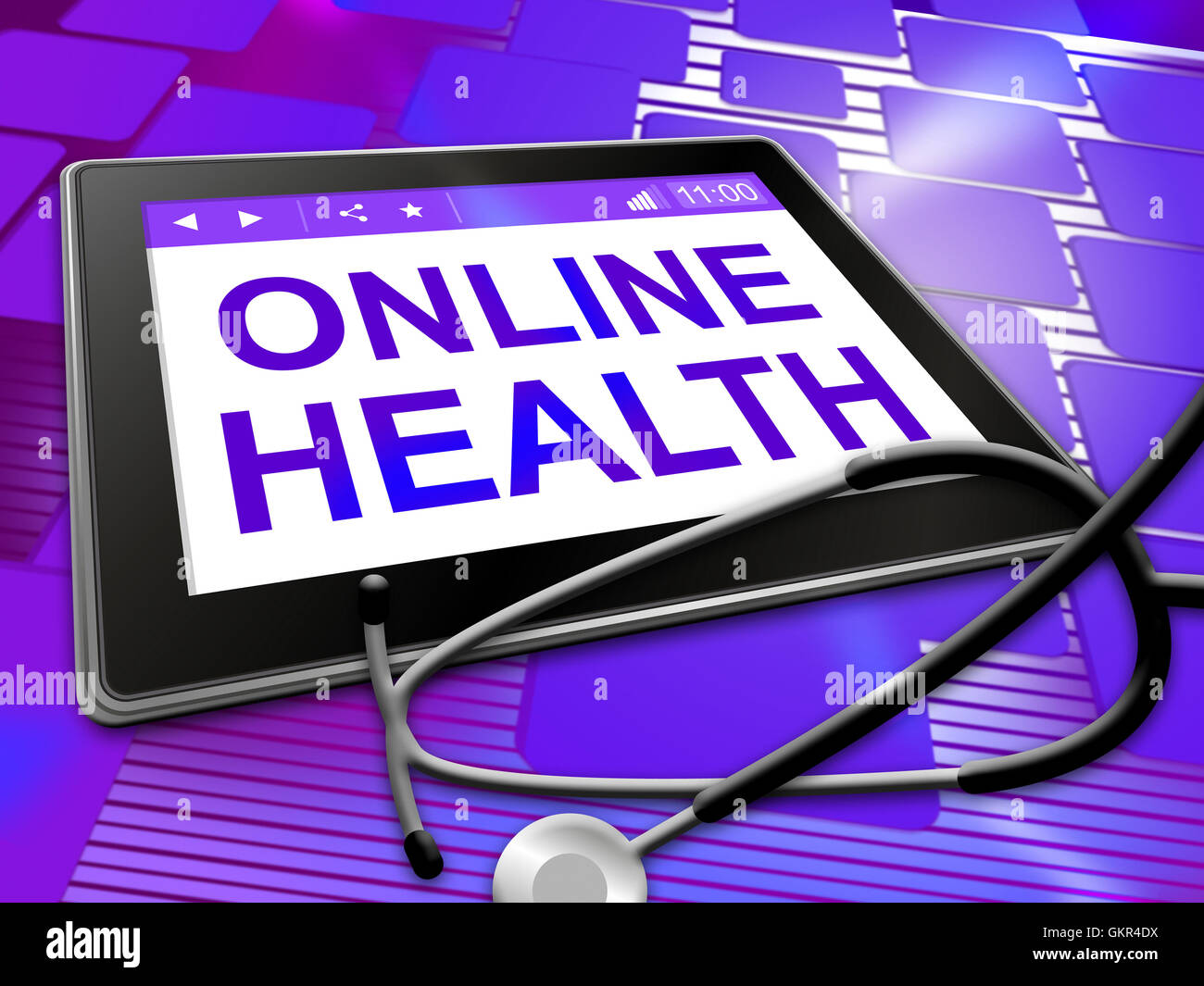 Online Health Showings Medical Wellbeing 3d Illustration Stock Photo ...