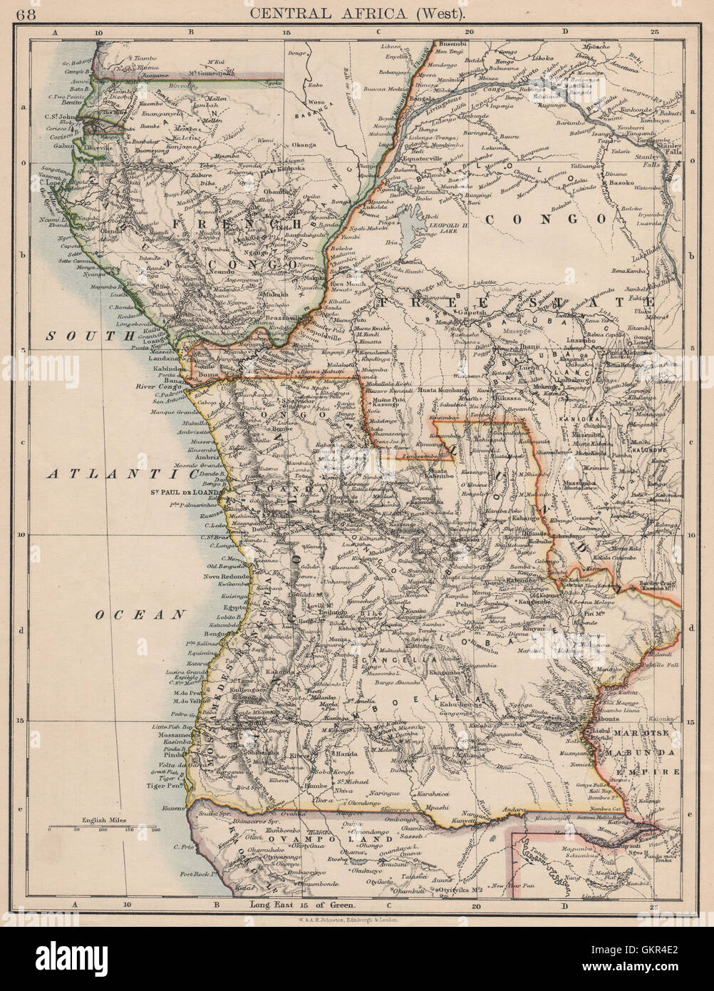 COLONIAL CENTRAL AFRICA. French Congo Free State Portuguese West Af ...