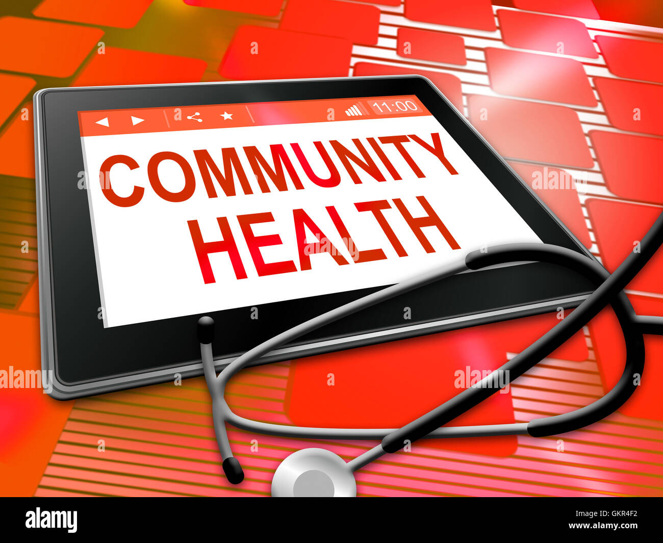 Community Health Showing Group Care 3d Illustration Stock Photo - Alamy