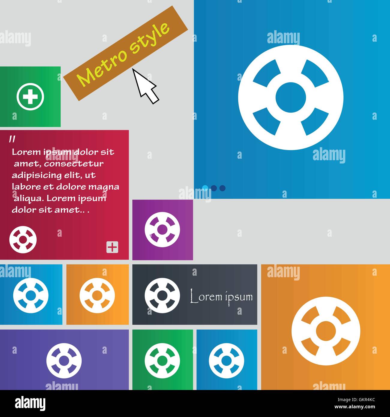 Film Icon Sign Buttons Modern Interface Website Buttons With Cursor Pointer Vector Stock