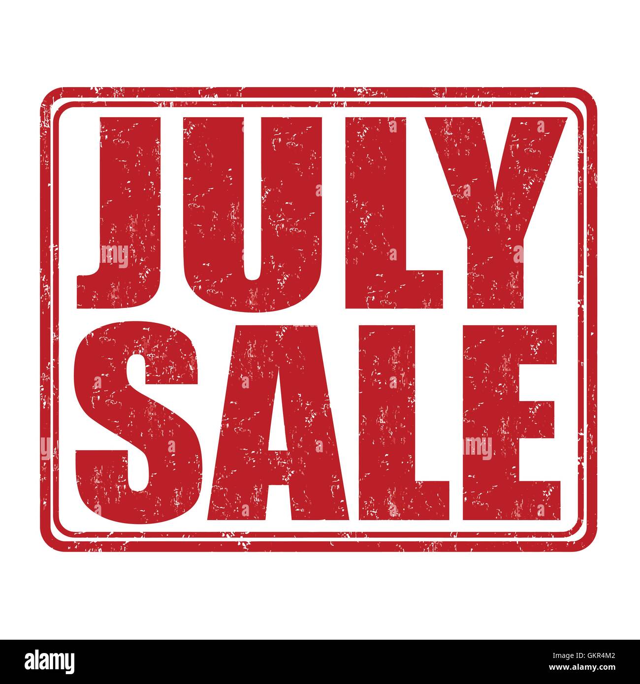 July sale stamp Stock Vector Image & Art - Alamy