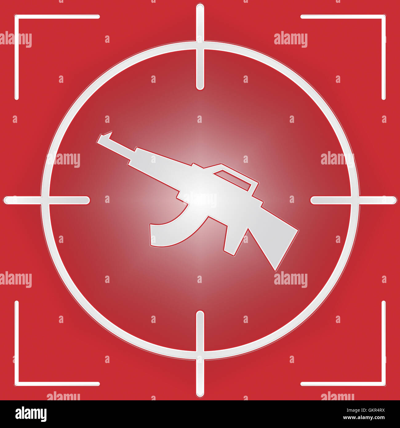 Machine Gun Sight Representing Combat And War Stock Photo - Alamy
