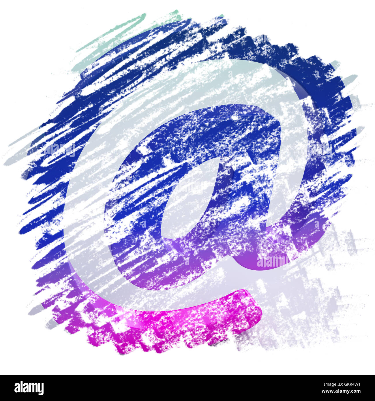 At Sign Shows Email Symbol For Messages Stock Photo - Alamy