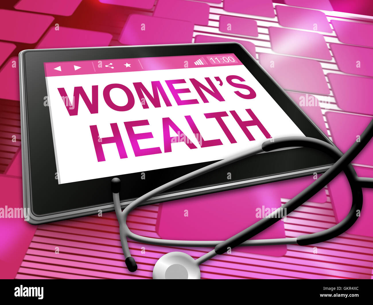Womens Health Showing Female Care 3d Illustration Stock Photo - Alamy