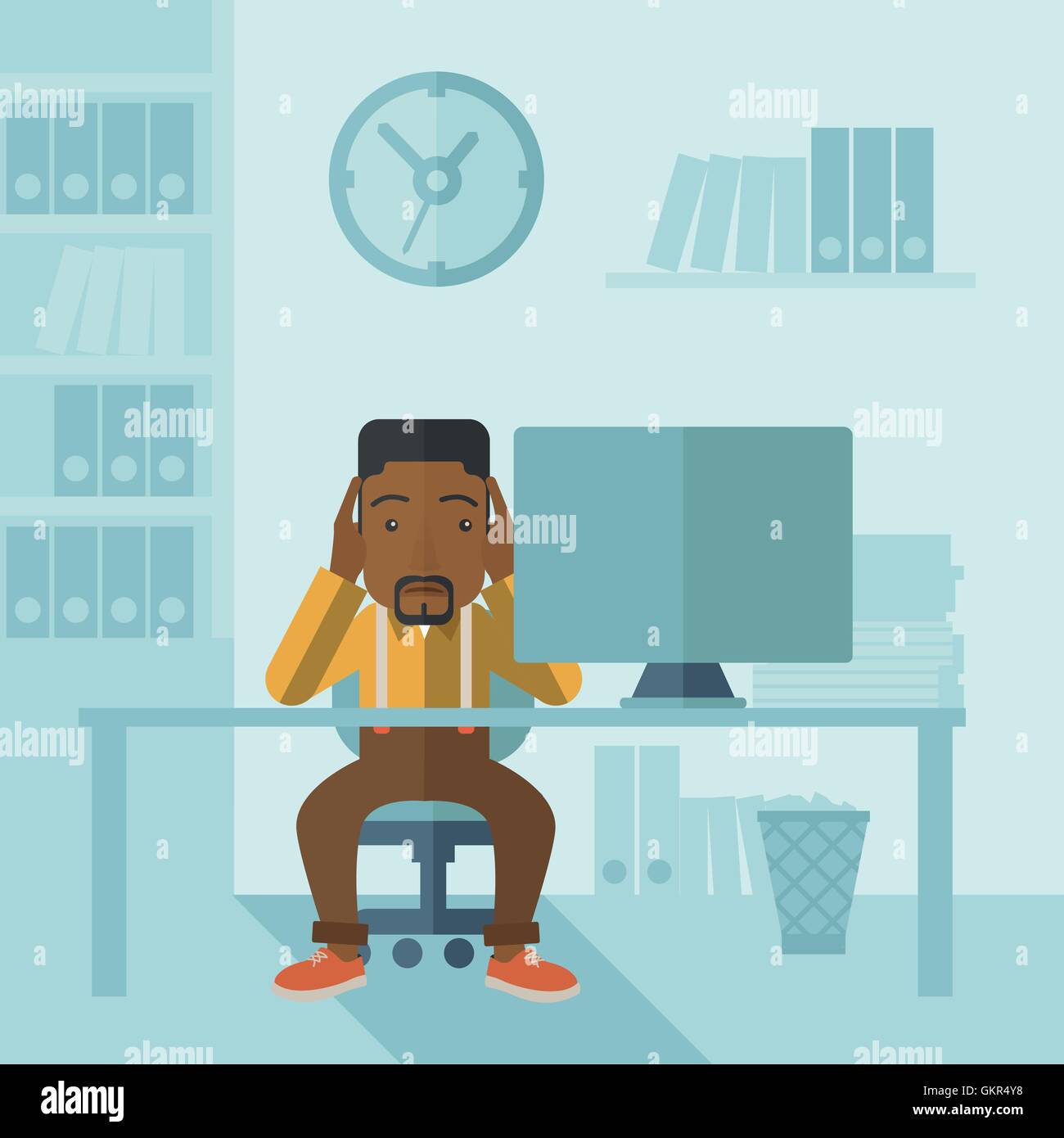 Cartoon businessman hand mark Stock Vector Images - Alamy