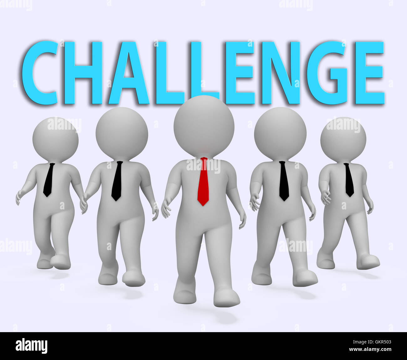 Challenge Businessmen Showing Overcoming Difficulties 3d Rendering ...