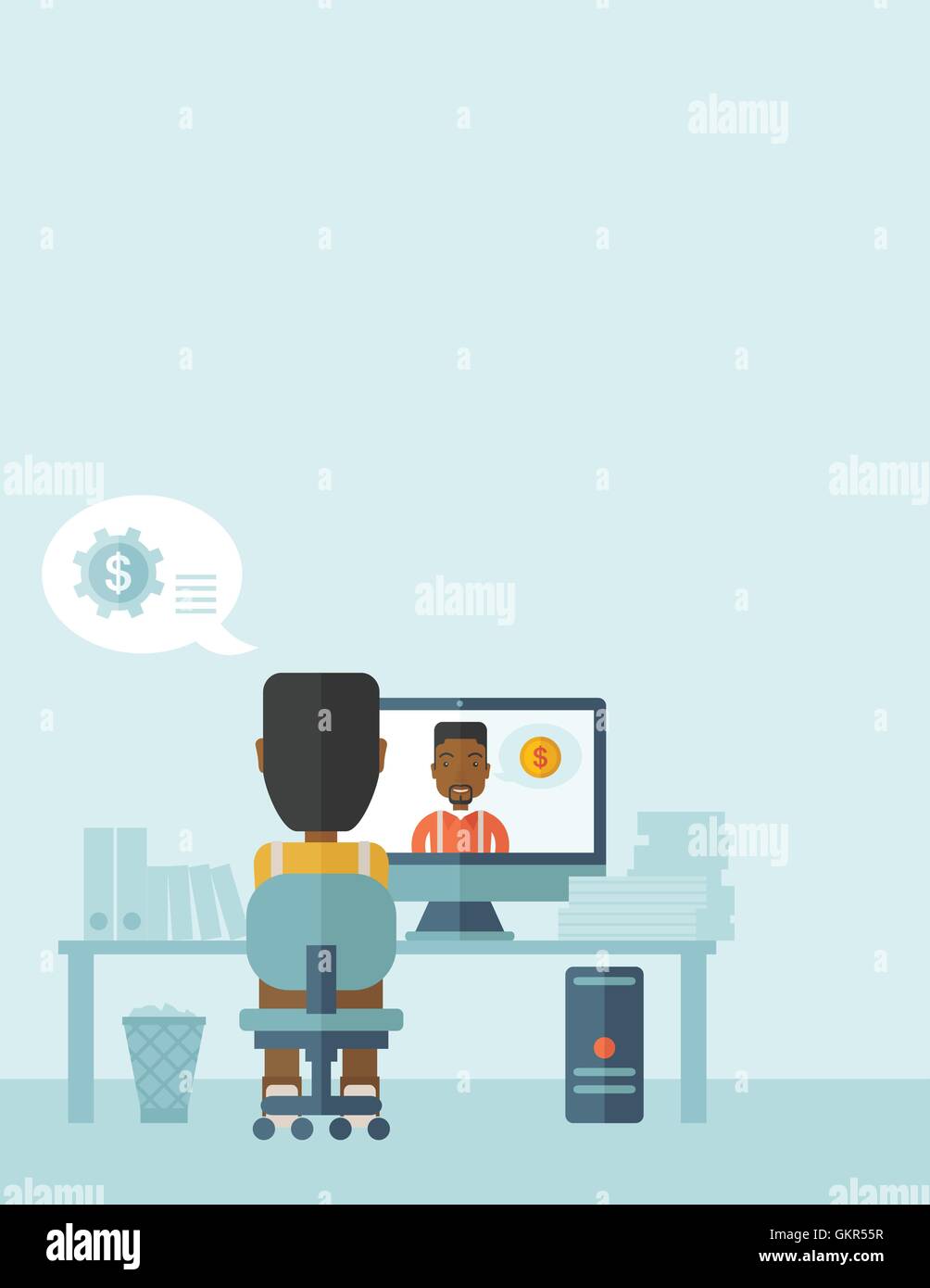 Two people talking Stock Vector Images - Alamy