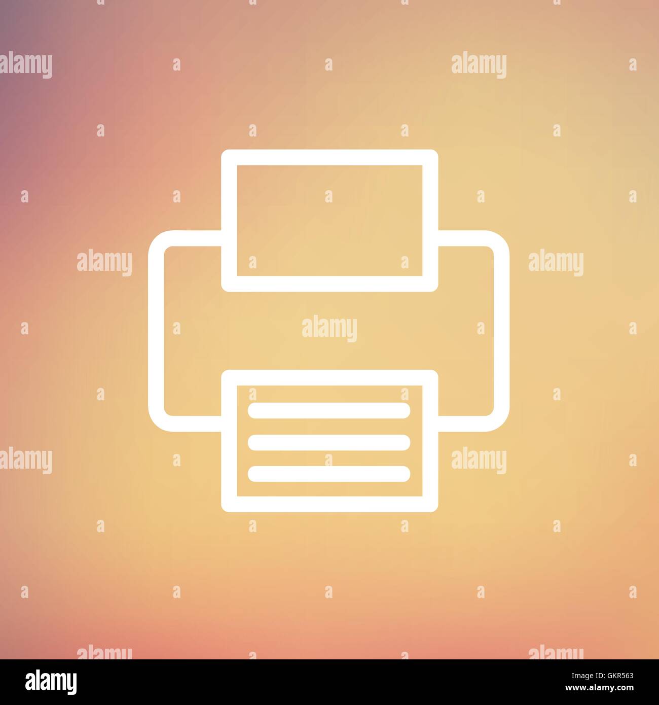 Printer thin line icon Stock Vector Image & Art - Alamy