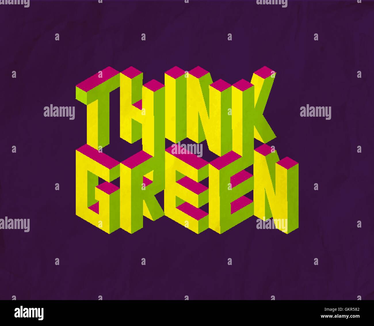 Isometric Think Green quote background Stock Vector Image & Art - Alamy