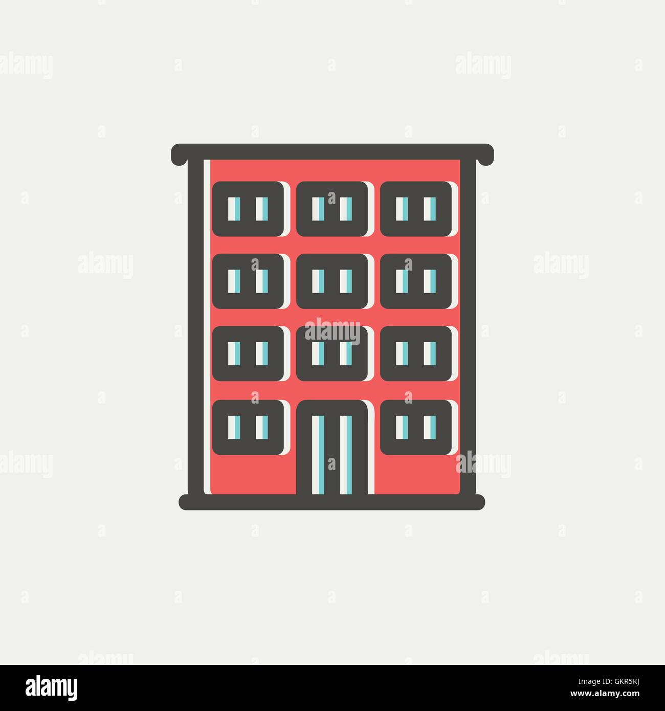 Hotel thin line icon Stock Vector Image & Art - Alamy