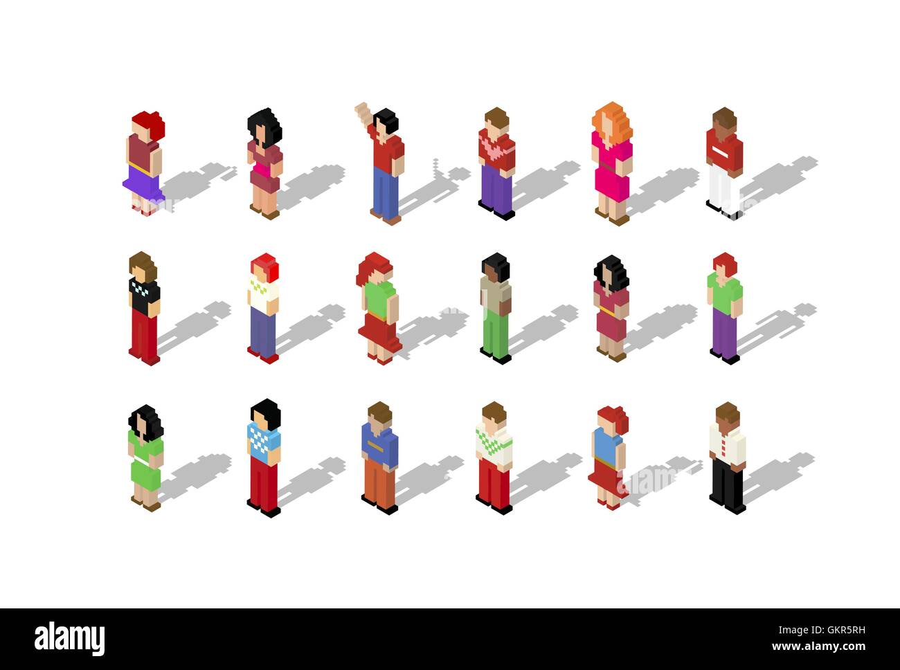 Woman isometric avatar icon hi-res stock photography and images - Alamy