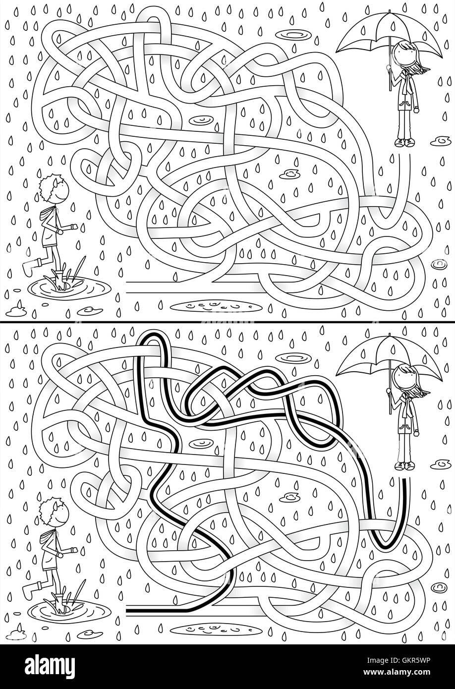 Rainy day game Stock Vector Images - Alamy