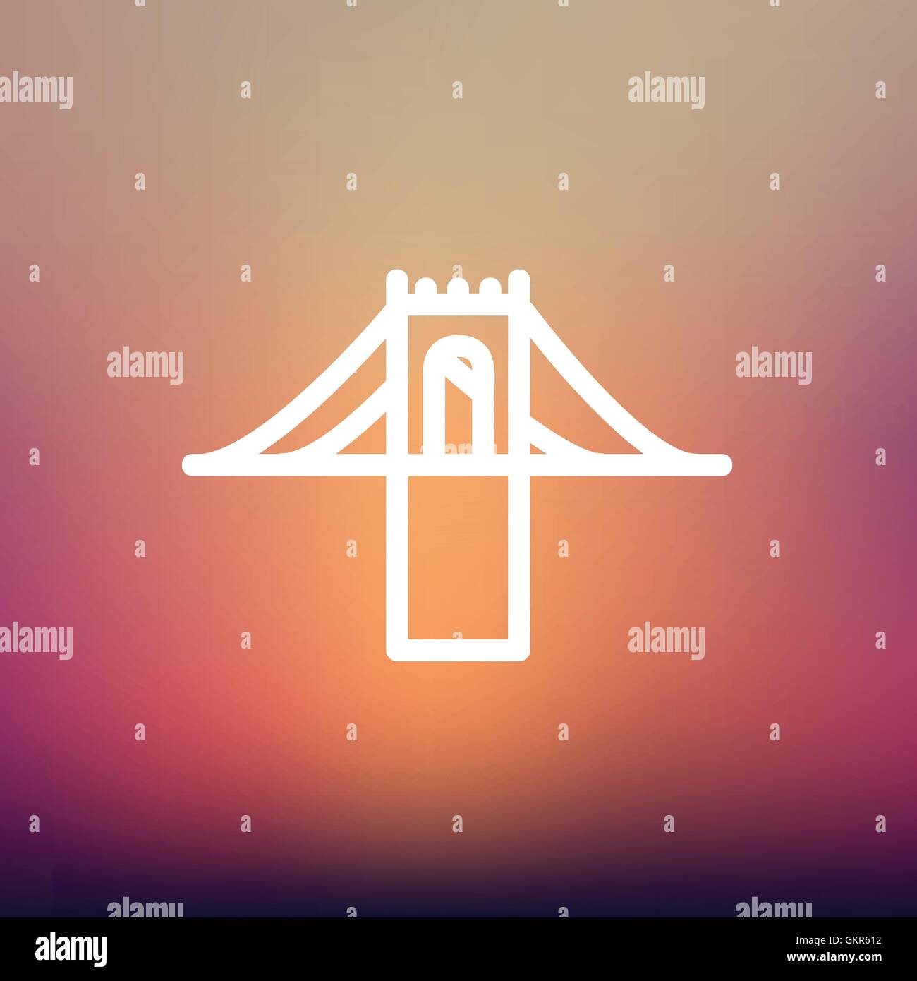 Bridge thin line icon Stock Vector Image & Art - Alamy
