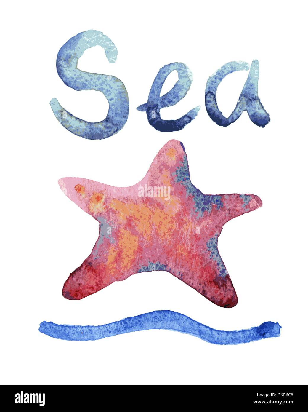 Shell watercolor Stock Vector Images - Alamy