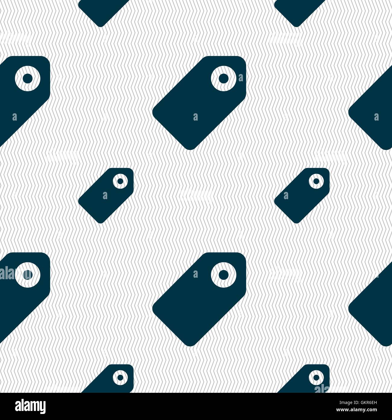 Special offer label icon sign. Seamless pattern with geometric texture ...