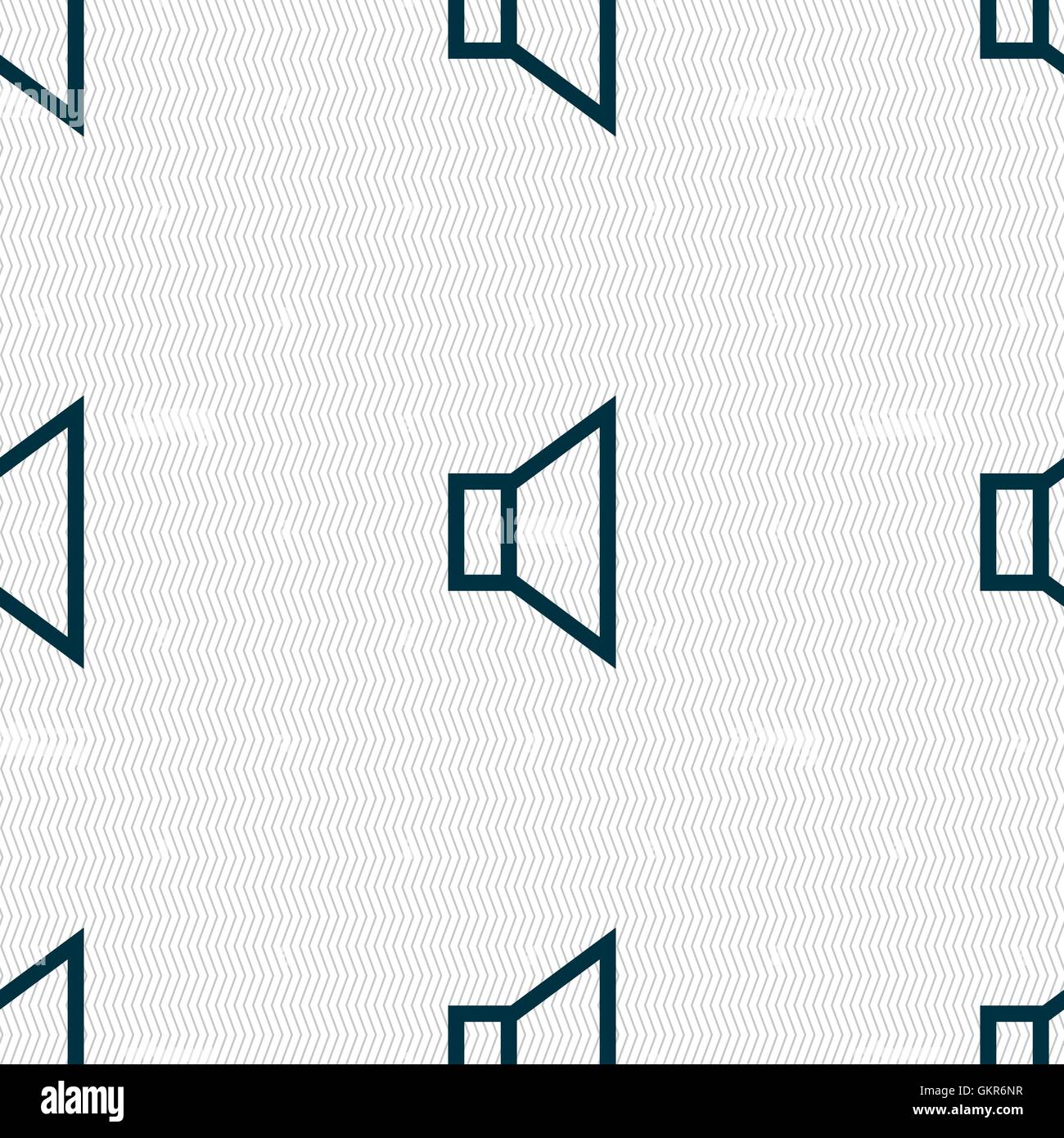 volume, sound icon sign. Seamless pattern with geometric texture ...