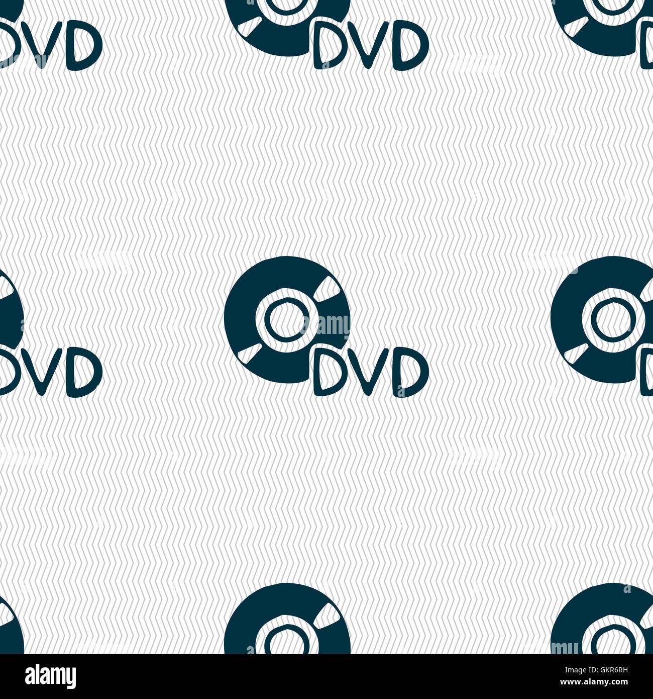 dvd icon sign. Seamless pattern with geometric texture. Vector Stock ...