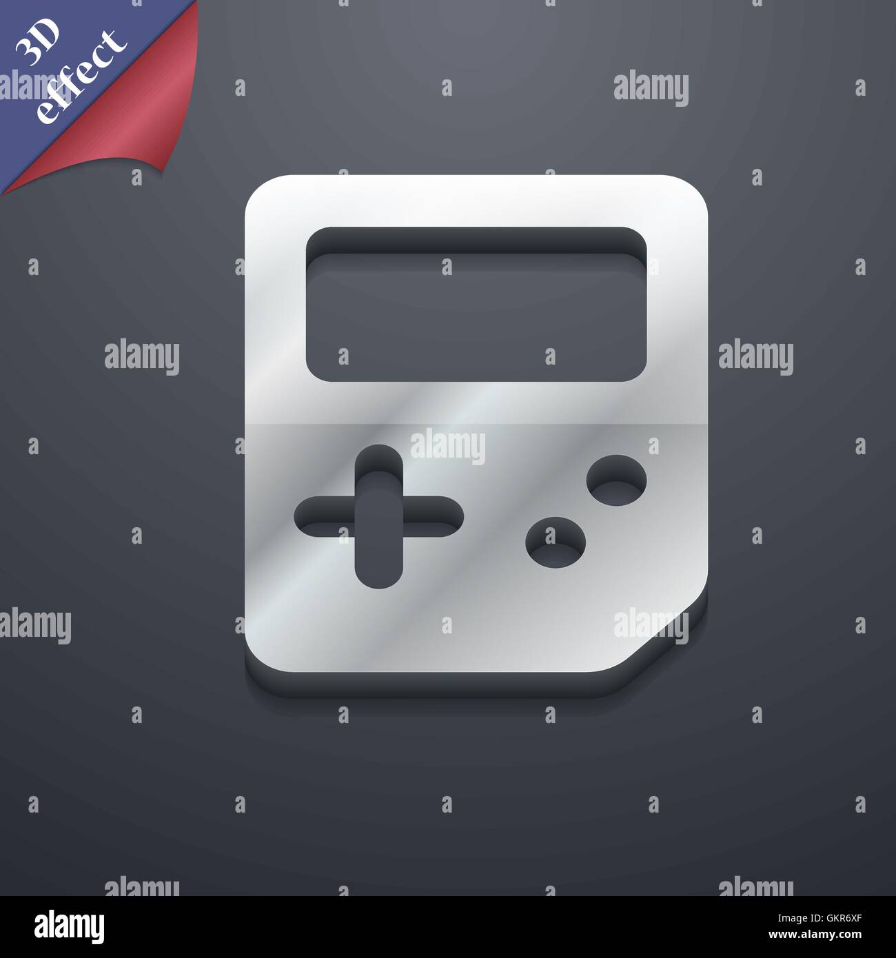 Tetris icon symbol. 3D style. Trendy, modern design with space for your ...