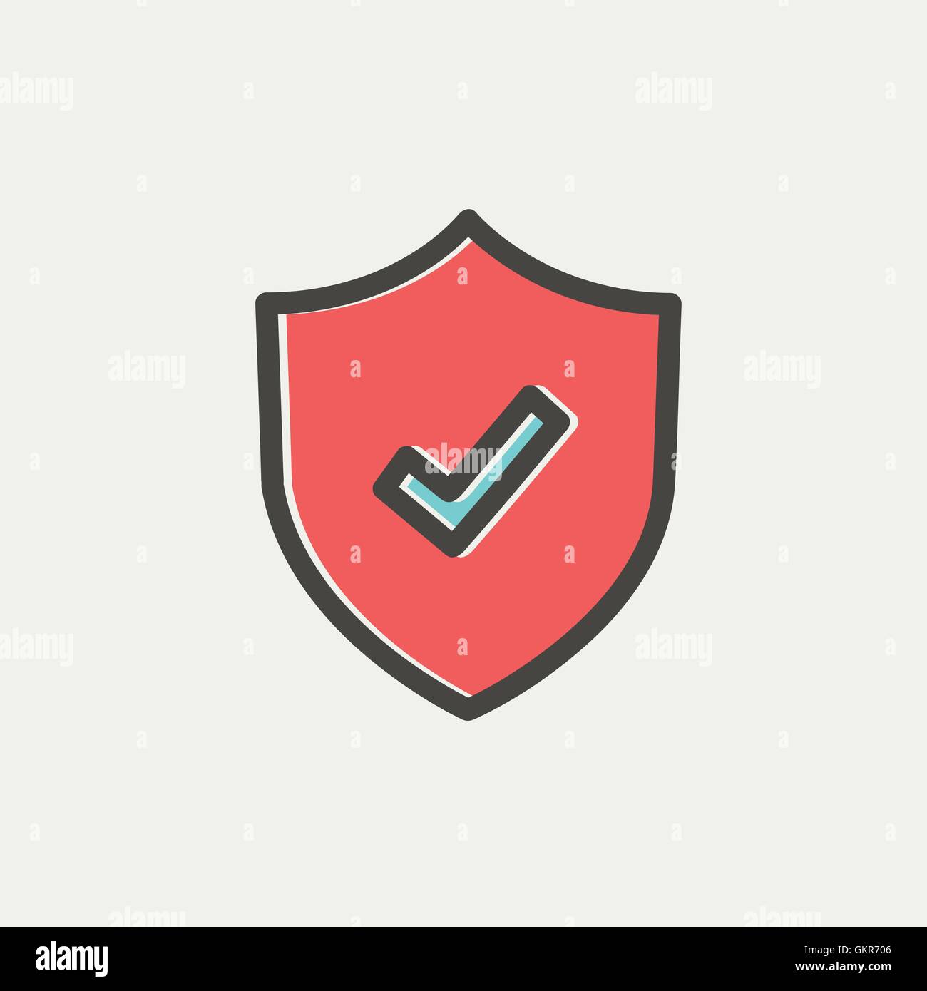 Shield check icon set hi-res stock photography and images - Alamy